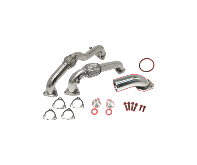 2008-2010 Powerstroke 6.4L Up-Pipes W/ Gaskets & O2/EBP Sensor Bungs I ...